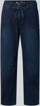 Buena Vista Barrel Fit Jeans mit Fransen und Schn&uuml;rung