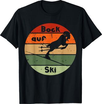 Jimbeels Lustiger Ski Spruch Retro Bock auf Ski Skifahrer Apres-Ski T-Shirt