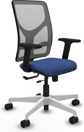 Piqueras y Crespo B&uuml;rostuhl mit 2D-Armlehnen, h&ouml;henverstellbare Lendenwirbelst&uuml;tze, ausgestattet mit Synchron/Traslack und Schneideschaum. Mit Rollen 65 mm Nylon. Grau/