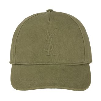 Saint Laurent Cassandre Cap - - Accessories - Herren - Gr&uuml;n - 59 CM