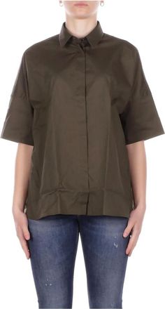 Fay Femme, Blouses et Chemises, Vert, Taille: 40 FR Camicia Chiusura bottoni