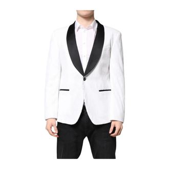 Dolce & Gabbana Strukturierter Schalkragen-Blazer - - Jackets - Herren - Wei&szlig; - L