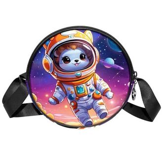 Generic Sac &agrave; bandouli&egrave;re circulaire pour femme, petit sac &agrave; bandouli&egrave;re avec fermeture &eacute;clair, bretelles r&eacute;glables, style d&eacute;contract&eacute;, pour femmes et filles