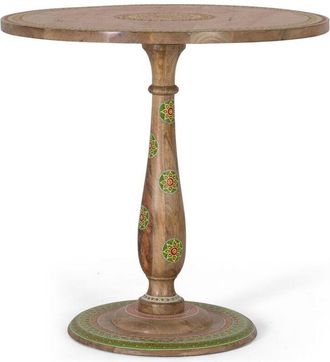 Giner&Colomer Giner Y Colomer - Table &agrave; manger ronde en bois manguier peinte &agrave; la main