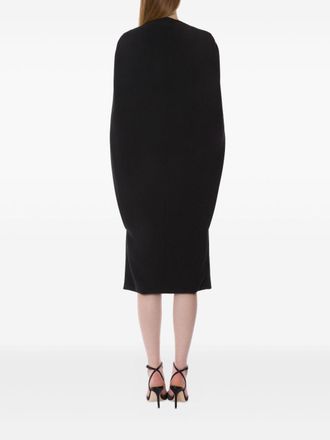 Alberta Ferretti Womens Midi Dress Black Viscose