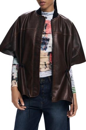 Desigual PONCHO DONNA MARRONE