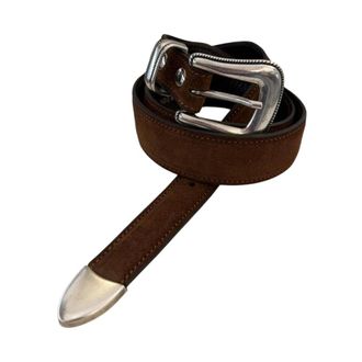 Alberto Luti Homme, Accessoires, Brun, Taille: 100 CM Ceinture en Daim