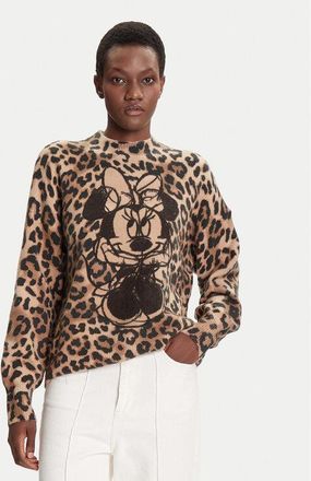 Desigual Pullover Minnie 25WWJF43 Braun Regular Fit