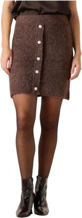 Y.A.S Yasplyra HW Strickrock - - Skirts - Damen - Braun - M