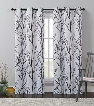 VCNY Home Curtains Kingdom-Kollektion, Polyester, elfenbeinfarben, 42 W x 84 L (Pack of 1)