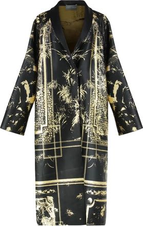 Alberta Ferretti Cape mit Brokatmuster - Schwarz