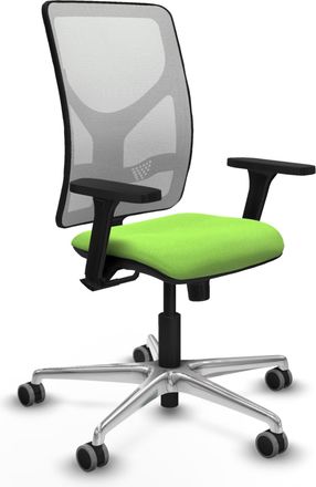 Piqueras y Crespo Atmungsaktiver B&uuml;rostuhl mit 3D-Armlehnen, h&ouml;henverstellbare Lendenwirbelst&uuml;tze, ausgestattet mit 3 Positionen und Schneideschaum, Wei&szlig;/Pistazie