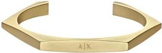 A|X Armani Exchange Bracelet jonc, en acier inoxydable, doré, pour homme, AXG0138710