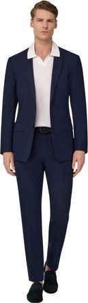 Boggi Milano Homme, Costumes, Bleu, Taille: 5XL Costume &agrave; Fines Rayures en Laine Stretch