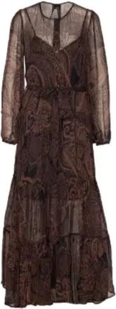 Pinko Pinko, Femme, Robes, Brun, Taille: 36 FR Chemisier Dress