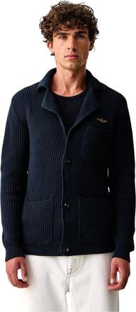 Aeronautica Cardigan - Homme - Pulls - Bleu - Taille: 2XL