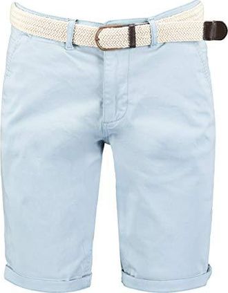 Geographical Norway GEO NORWAY PLAGEO Men - Bermuda Chino Homme Ceinture - Bermudas Court Grande Poches - Short Cargo en Coton - Shorts Coupe Taille Regulaire Eté Confort