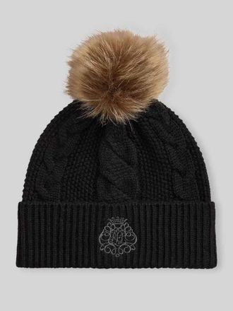 Lauren Ralph Lauren M&uuml;tze mit Kunstfellbommel