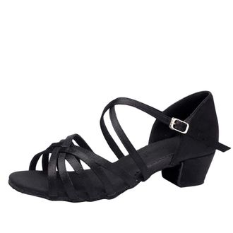 LaoZan Damen M&auml;dchen Kleinkind Kinder Salsa Tanzschuhe Latein Tango Tanz Pumps Sandalen Party Schuhe (Schwarz 1, Gr&ouml;&szlig;e 37)