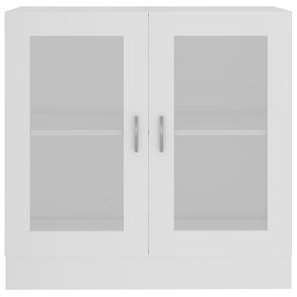 Generic Vitrine aus Eichenholz mit Glast&uuml;ren, Hoher Aufbewahrungsschrank mit Verstellbaren Regalen, Vitrine mit Holzmaserung f&uuml;r Wohnzimmer, Arbeitszimmer und