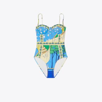 Tory Burch Damen Badeanzug mit Print