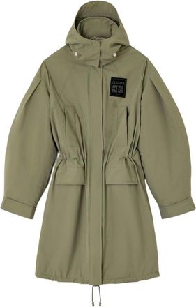 Ganni Femme, Manteaux, Vert, Taille: 40 FR Parka Verte pour Femmes Aw25