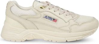 Autry Low-Top Sneaker - Autry Hyperway Leather And Mesh Sneakers - Gr. 40 (EU) - in Beige - für Damen