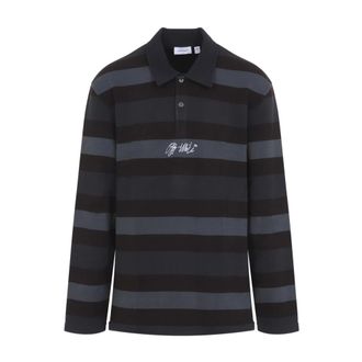 Off-white Homme, Tops, Multicolore, Taille: L Polo Manches Longues Relax Stroke