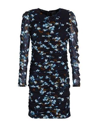 8 by YOOX PRINTED RUCHED MINI DRESS