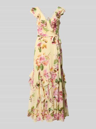 Vera Mont Maxikleid mit Volants und Bindeg&uuml;rtel