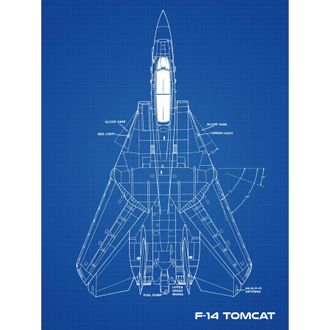 Artery8 Grumman F-14 Tomcat US-Kampfflugzeug Ungerahmter gro&szlig;er Druck 46x61 cm