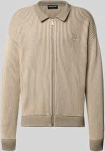 Pegador Strickjacke mit Umlegekragen und Label-Stitching