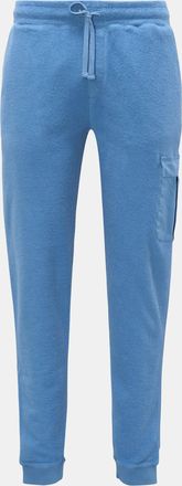 04651/ Herren - Fleece-Cargo-Sweathose Oyster rauchblau