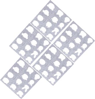 DOITOOL 5 Sätze Tierkopf Filzschablonen DIY Needle Felting Vorlage für Basteln Handgemachte Applikationen Langlebig und Geeignet für Schulprojekte