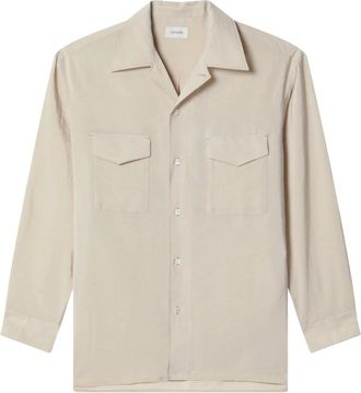 Christophe Lemaire Homme, Chemises, Beige, Taille: 6XL Chemise &agrave; Col Convertible