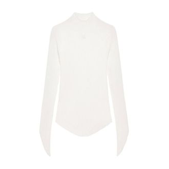 Courrèges Damen, Strickwaren, Weiß, XSGröße