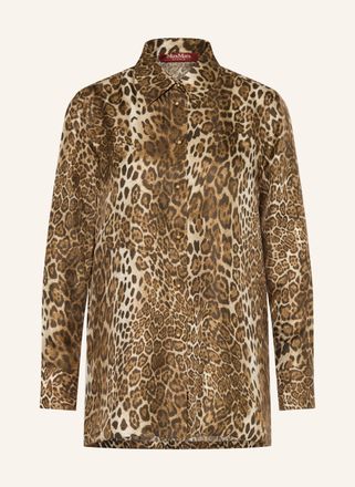Max Mara Max Mara Studio Hemdbluse Aus Seide braun
