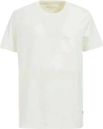 Guess Homme, Tops, Blanc, Taille: S Camiseta Sueded