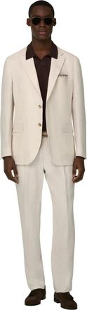 Boggi Milano Homme, Costumes, Beige, Taille: 2XL Costume en lin pur