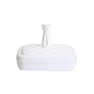 greemotion Sonnenschirmständer befüllbar weiß - Schirmständer für Sonnenschirm - Balkonschirmständer aus Kunststoff füllbar mit ca. 14l Wasser o. Sand - Sonnensc