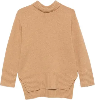 Calvin Klein Lux Ribbed-knit High-neck Sweater
