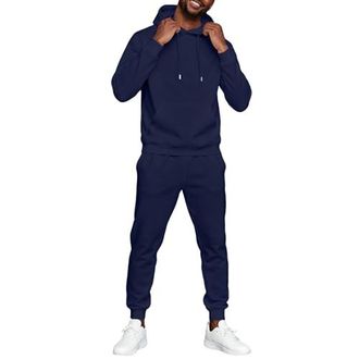 Generic Surv&ecirc;tement pour homme - Sweat &agrave; capuche et pantalon de jogging en coton m&eacute;lang&eacute; - Deux pi&egrave;ces - Surv&ecirc;tement de loisirs - Surv&ecirc;tement pour le quotidie