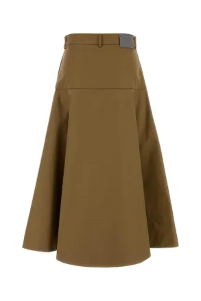 Balenciaga Cotton A-line Skirt - Camel