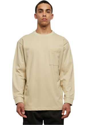 Urban Classics Herren Heavy Oversized Pocket Longsleeve T-Shirt, Concrete, S