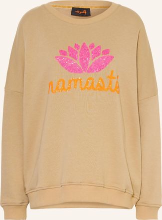Miss Goodlife Miss Goodlife Oversized-Sweatshirt Mit Pailletten beige
