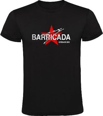 Generico T-shirt noir Barricade Légende du Rock Logo Homme 100% Coton Tailles S M L XL XXL, Noir, XL