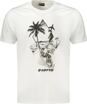 Lotto Homme, Tops, Blanc, Taille: L T-Shirt &agrave; Manches Courtes