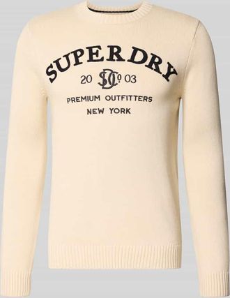 Superdry Strickpullover mit Rundhalsausschnitt