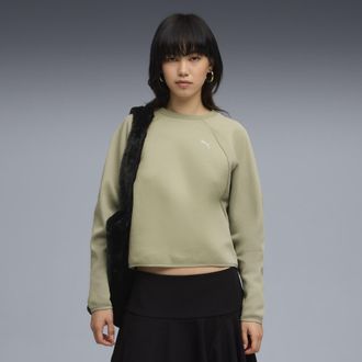 Puma Evostripe Comfort Short Sweatshirt Damen, Accessoires, Gr&uuml;n, XS