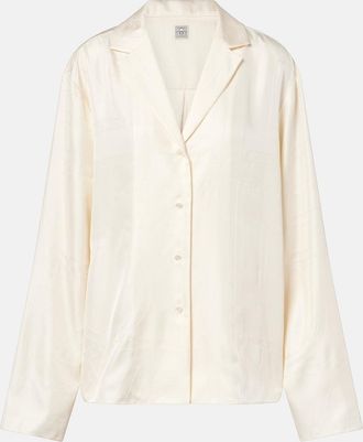 Toteme Pyjama-Hemd Monogram aus Seidensatin